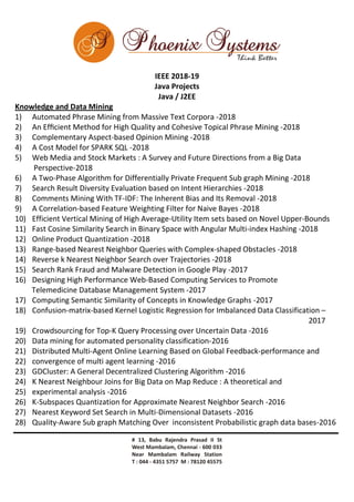 be cse projects in chennai | PDF