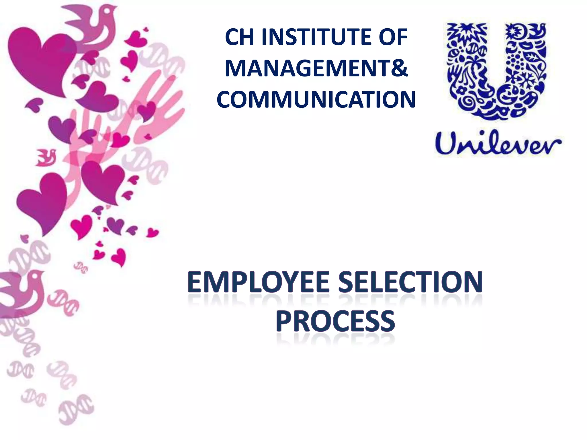 HUL Indore Employee Selection Process | PPTX