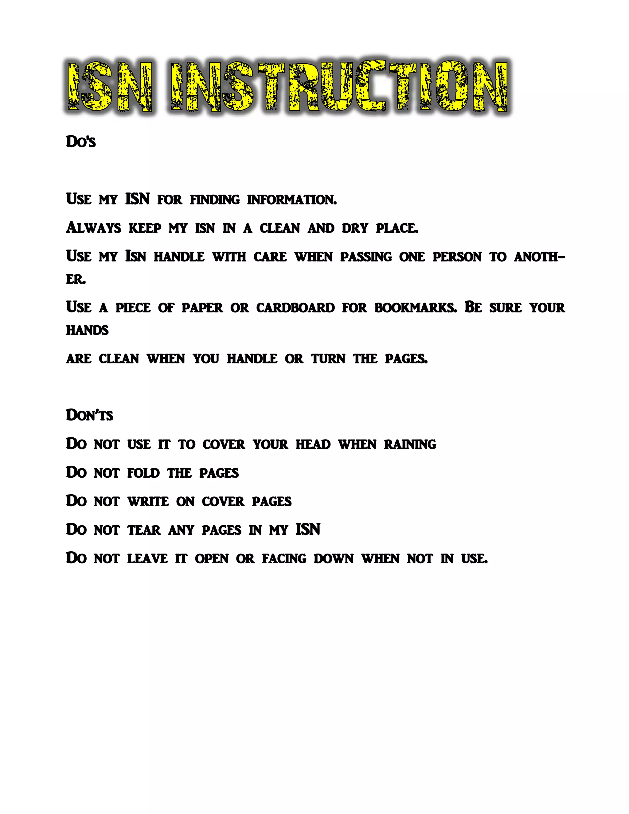 Isn Interactive Science Notebook pages and Guidelines | PDF