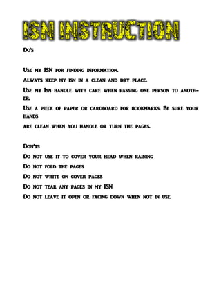 Isn Interactive Science Notebook pages and Guidelines | PDF