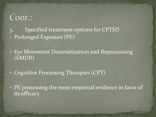 Final ptsd vs cptsd 1 | PPTX