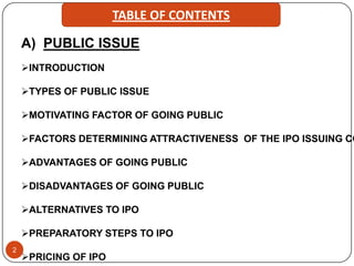 Public Issue & Management | PPTX