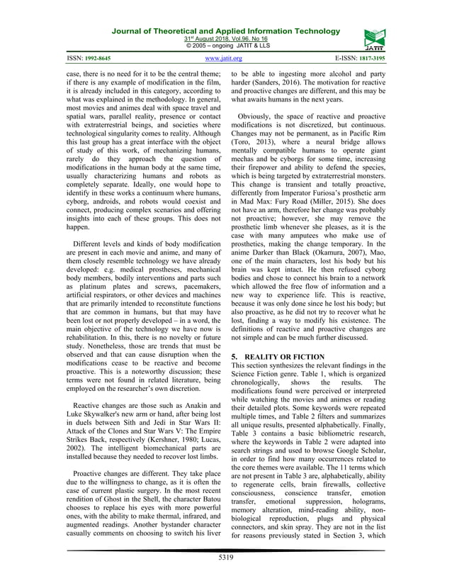 FUTURE OF MODIFICATIONS ON THE HUMAN BODY ACCORDING TO SCIENCE FICTION ...