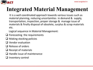 Final purchasing and materials management ppt | PPTX