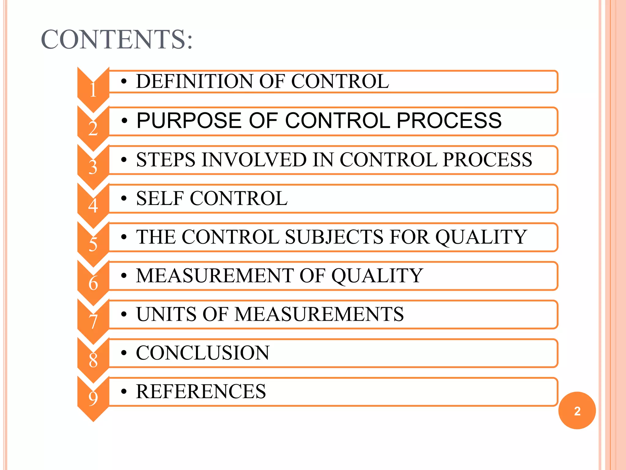 control of quality | PPT