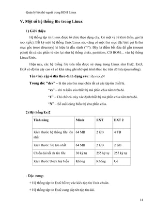 Quan ly bo nho ngoai trong linux | PDF