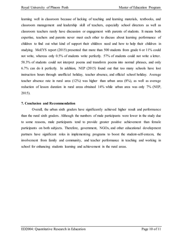 Final quantitative research paper | DOCX