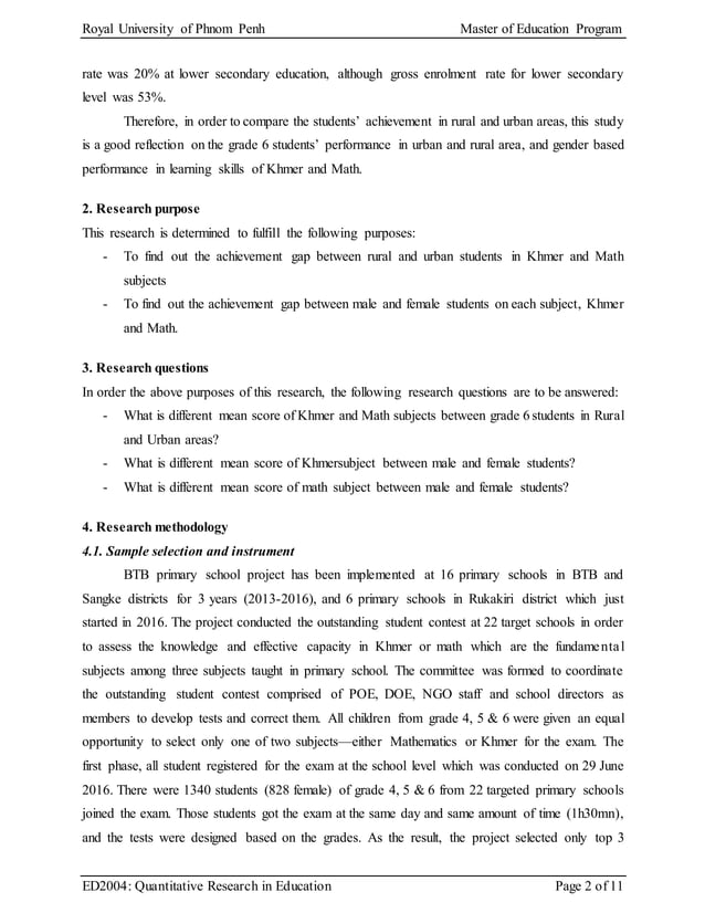 Final quantitative research paper | DOCX