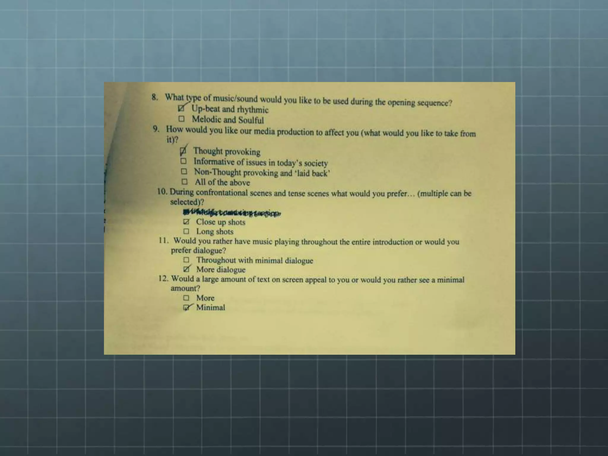 Our final audience research questionnaire | PPTX