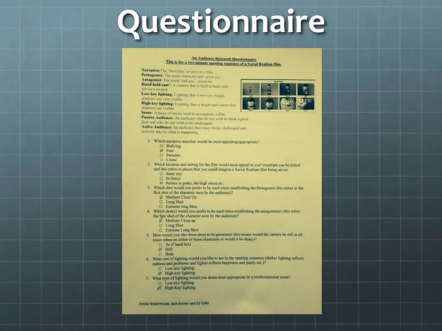 Our final audience research questionnaire | PPTX