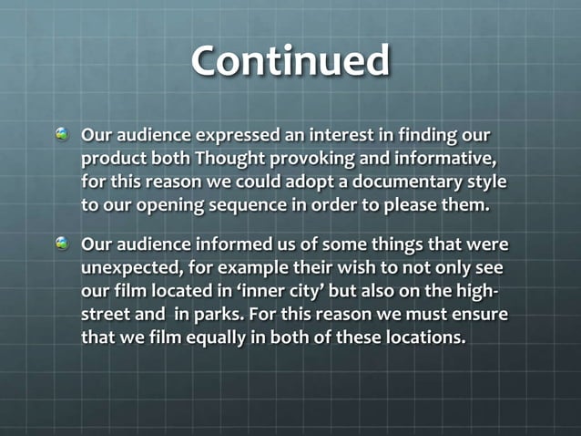 Our final audience research questionnaire | PPTX