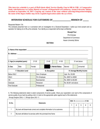Final questionnaire phd biswajit | PDF