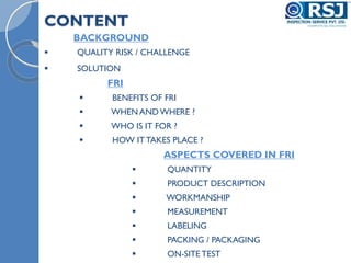 RSJ Final Random Inspection | PDF
