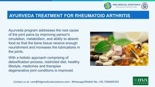Management of Rheumatoid Arthritis through Ayurveda in India | PPTX