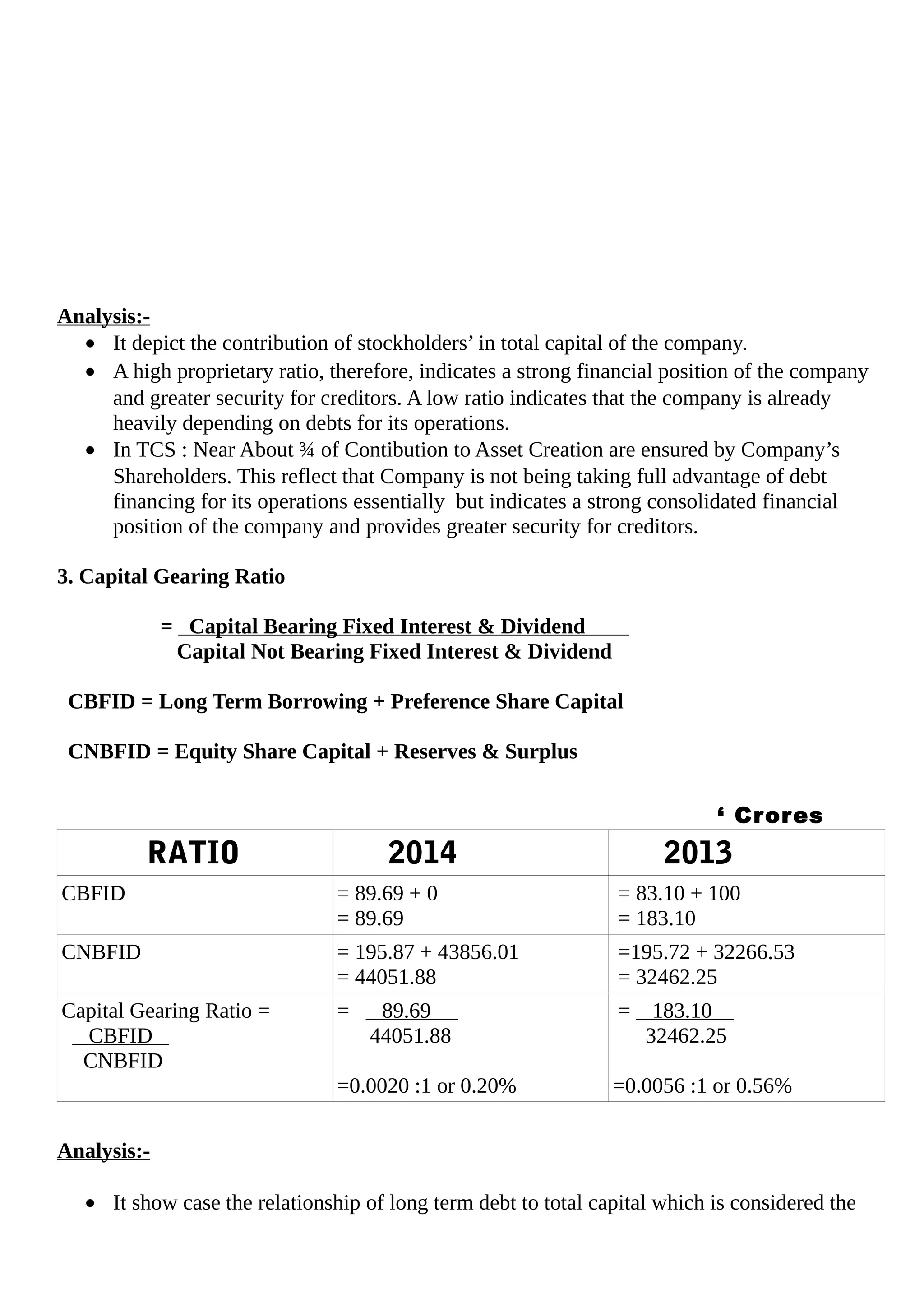Tcs annual report_2013-2014 ratio analysis | DOC