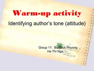Identifying author's tone | PPT