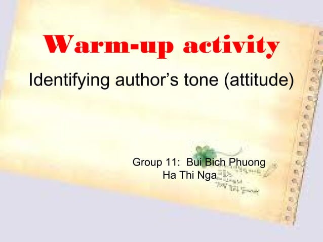 Identifying author's tone | PPT | Poetry | Books and Literature