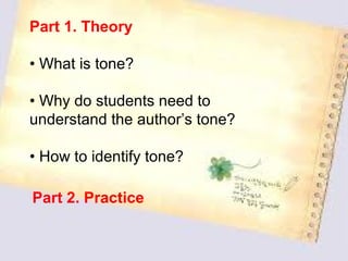 Identifying author's tone | PPT