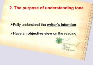 Identifying author's tone | PPT