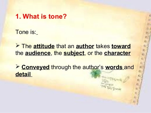Identifying author's tone