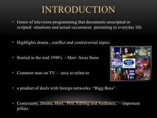 Final reality shows | PPTX | Reality TV | Genres