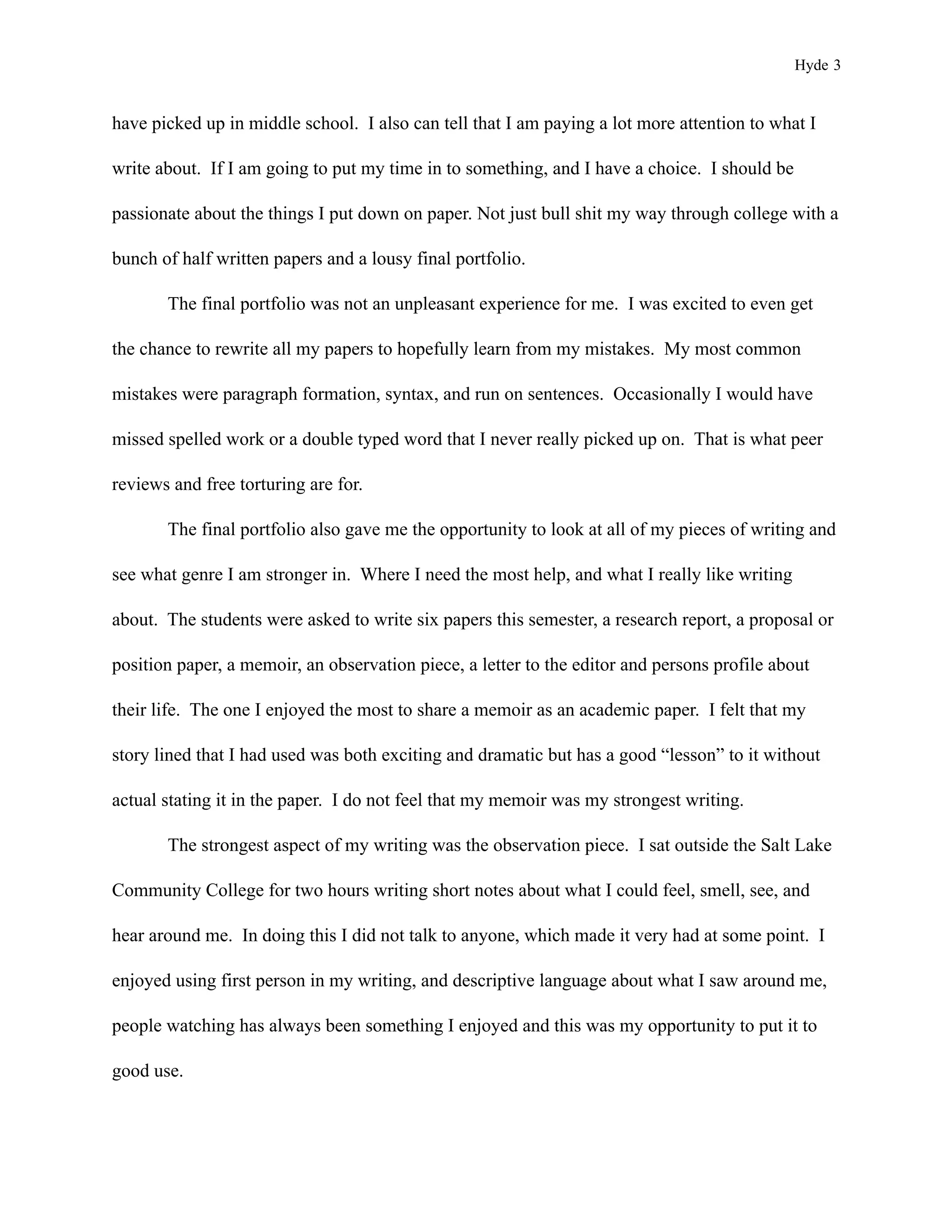 Final reflecion essay | PDF