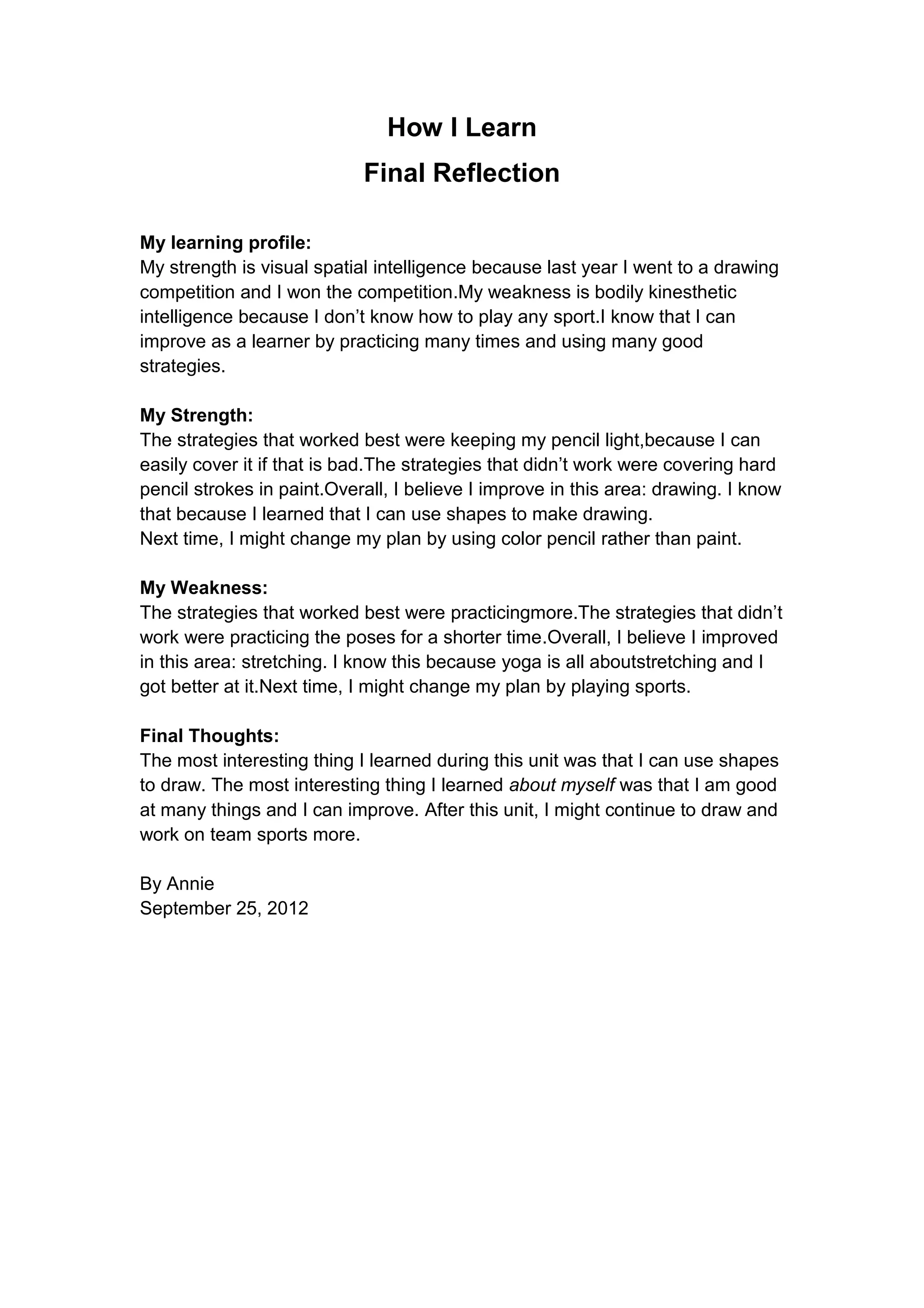 Final reflection | PDF