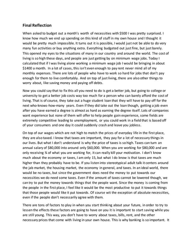 Final reflection | PDF