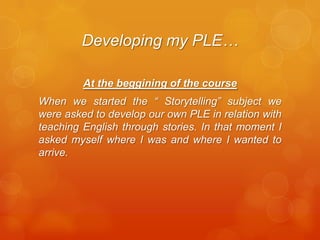 Final reflection on the ple | PPTX | Education