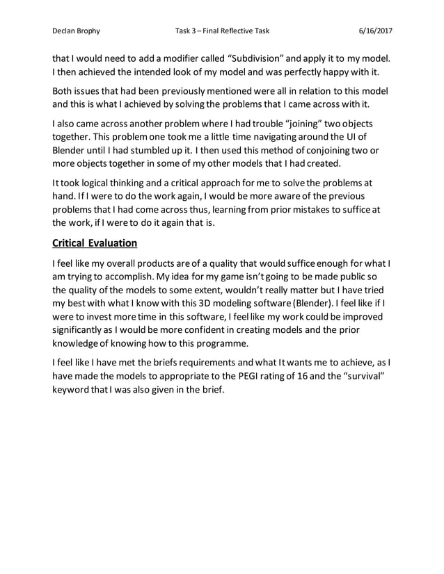 Final reflective task | PDF