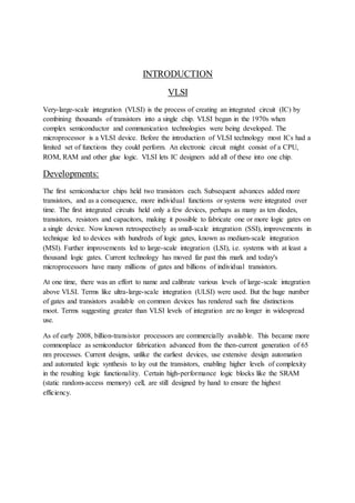 Report on VLSI | DOCX