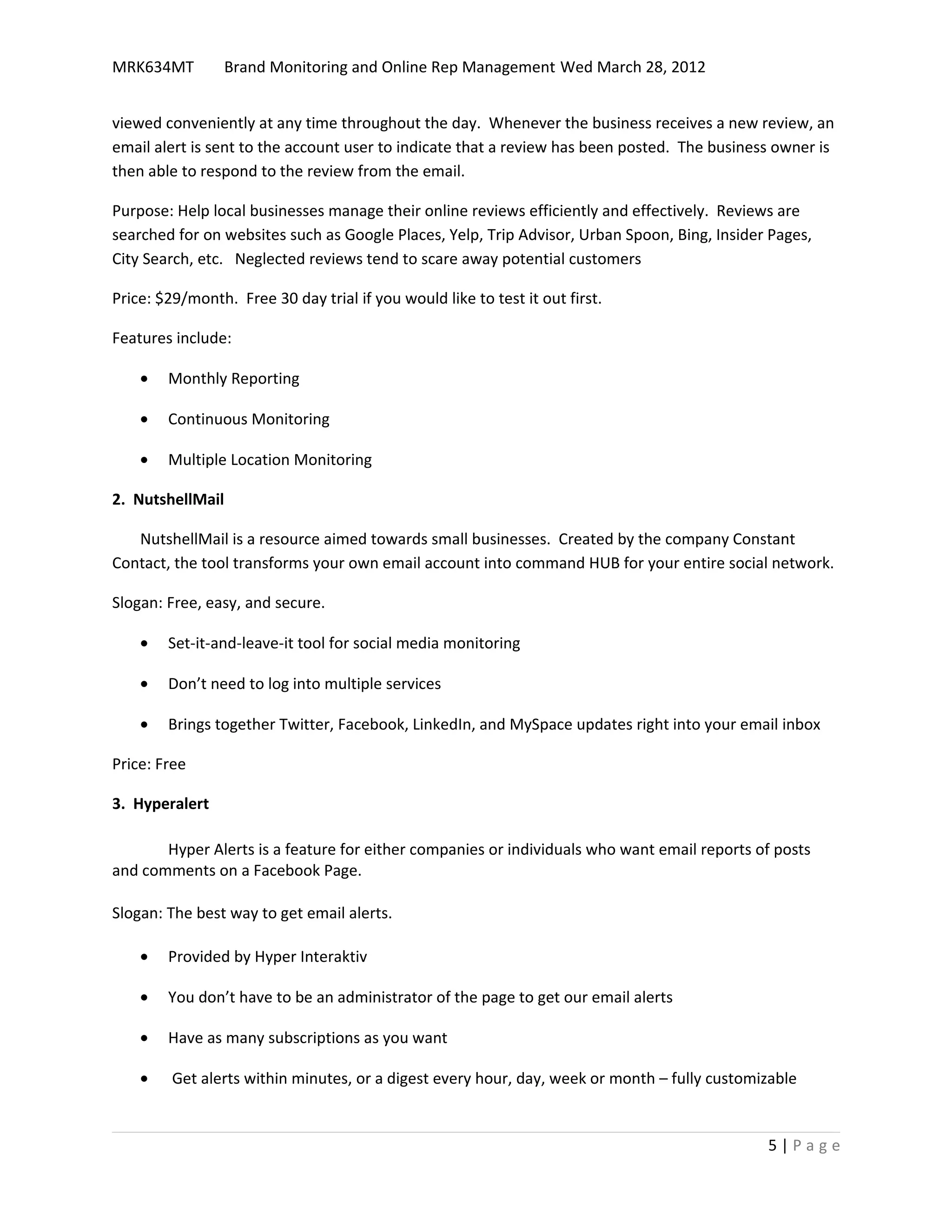 Final Brand Monitoring Report | DOC