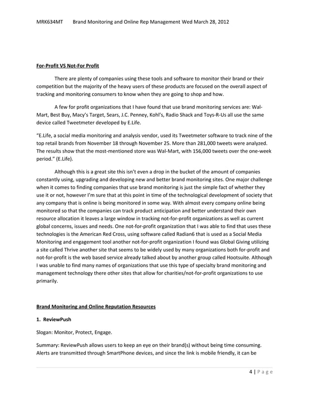 Final Brand Monitoring Report | PDF