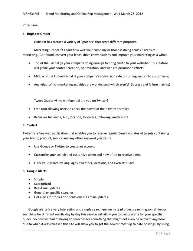 Final Brand Monitoring Report | PDF