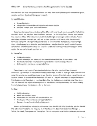 Final Brand Monitoring Report | DOC