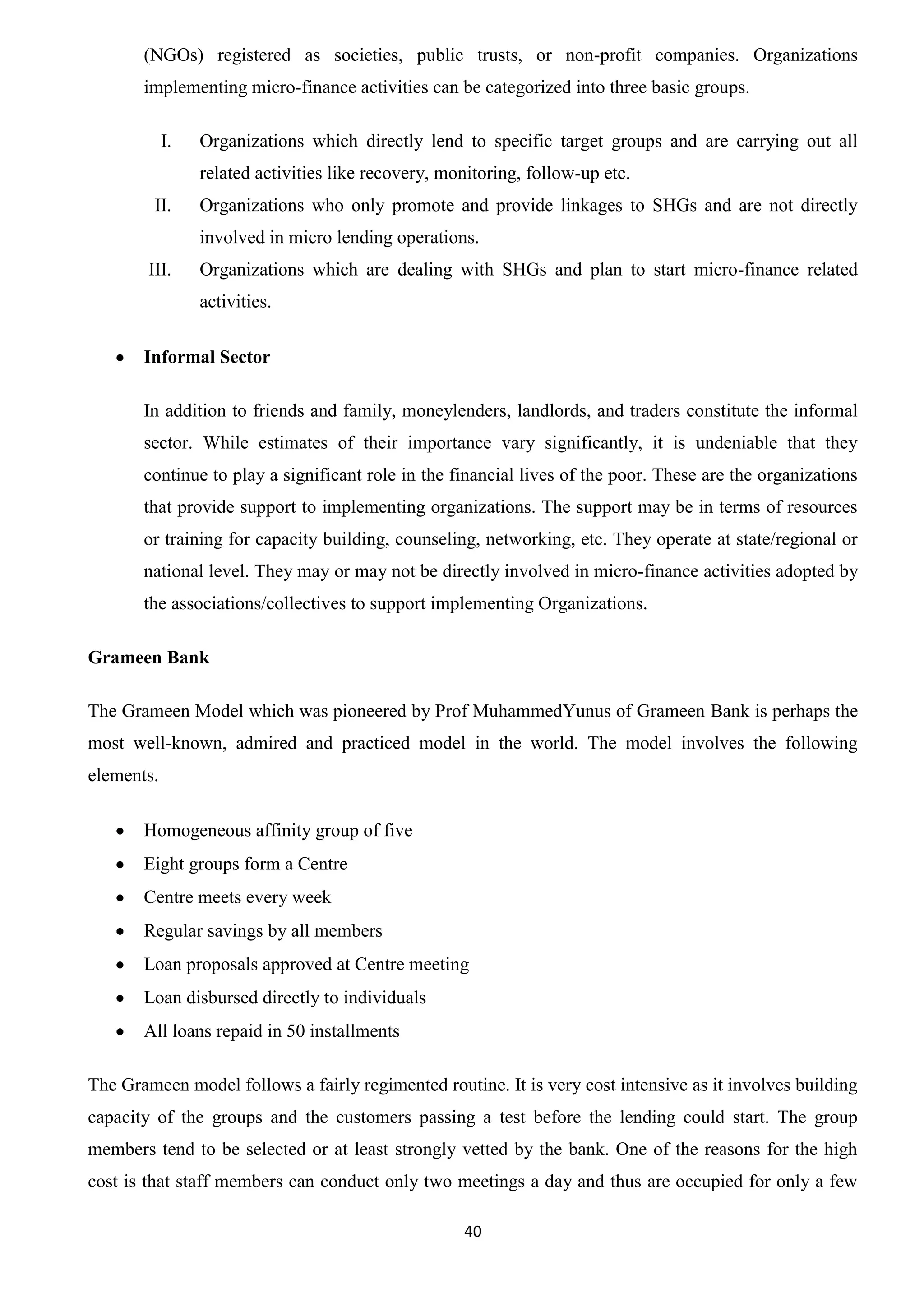 Microfinance : Project Report | DOCX