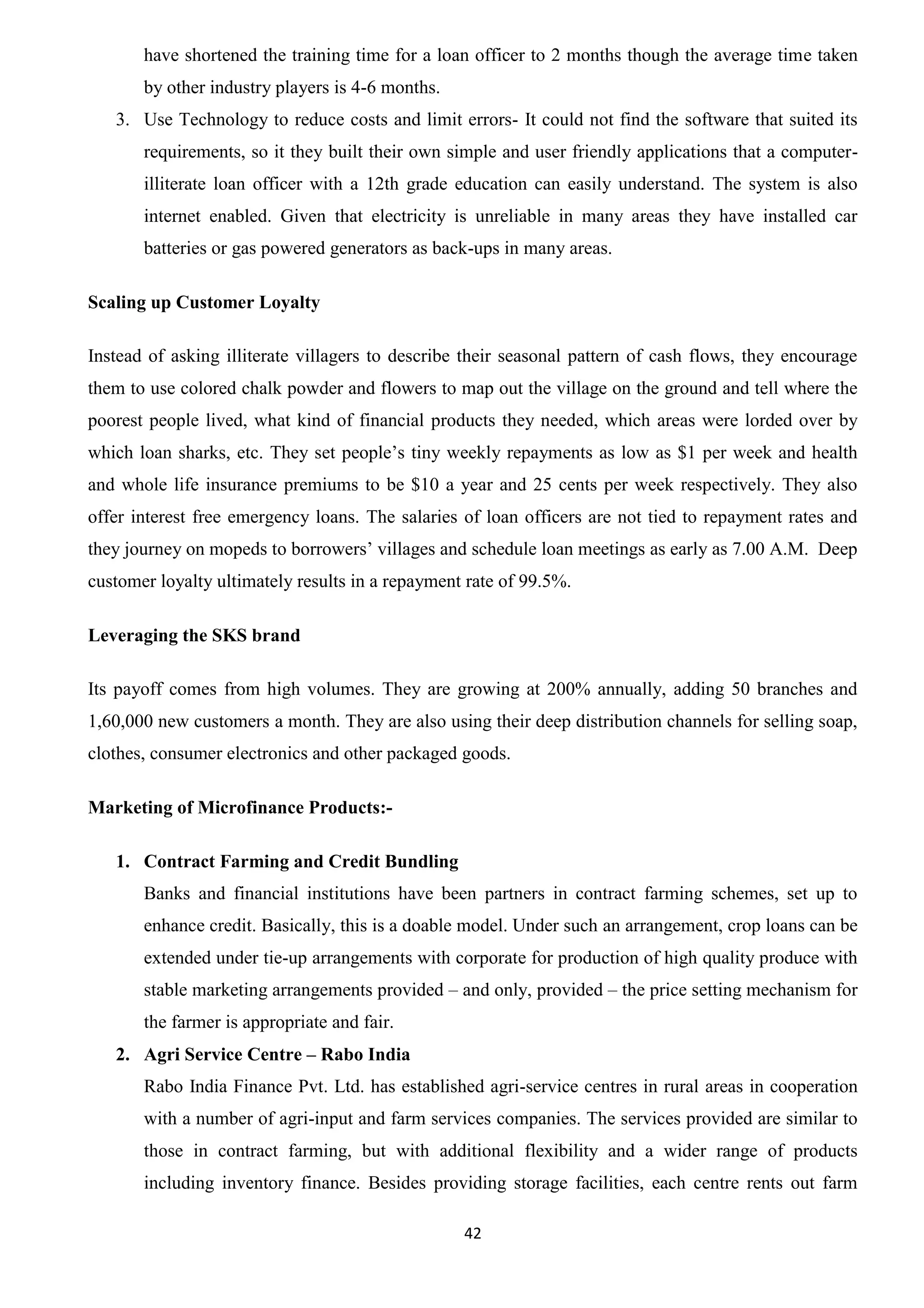 Microfinance : Project Report | DOCX