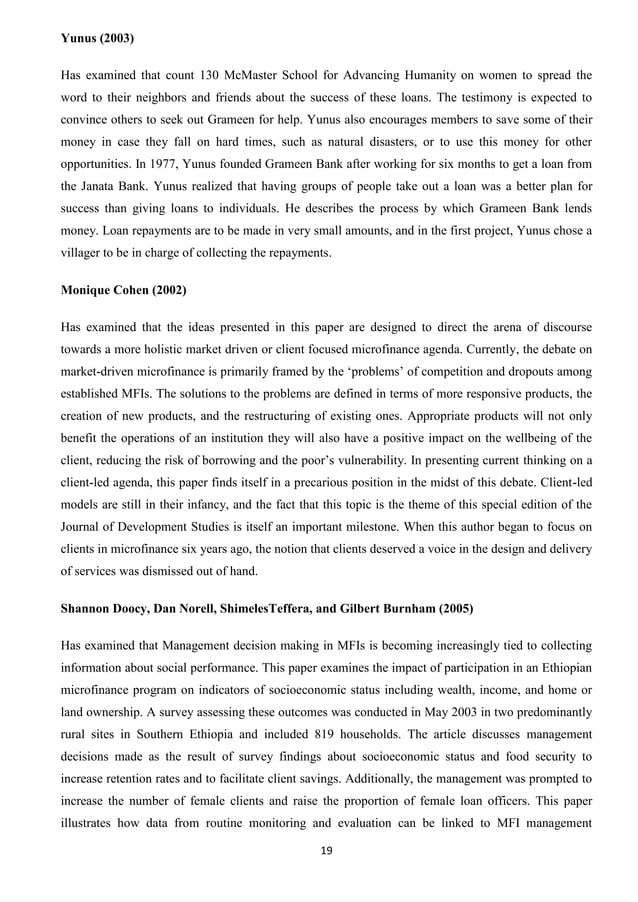 Microfinance : Project Report | DOCX | Government Support and Welfare | Financial Assistance