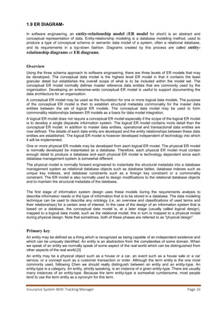 A Project Report on Insurance System with Tracking Manager | PDF