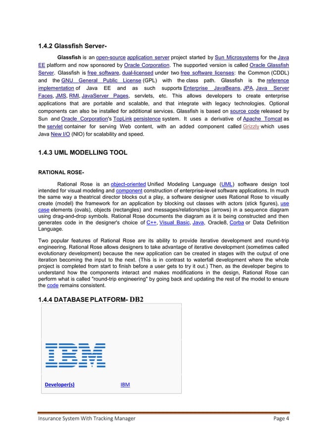 A Project Report on Insurance System with Tracking Manager | PDF | Databases | Computer Software ...