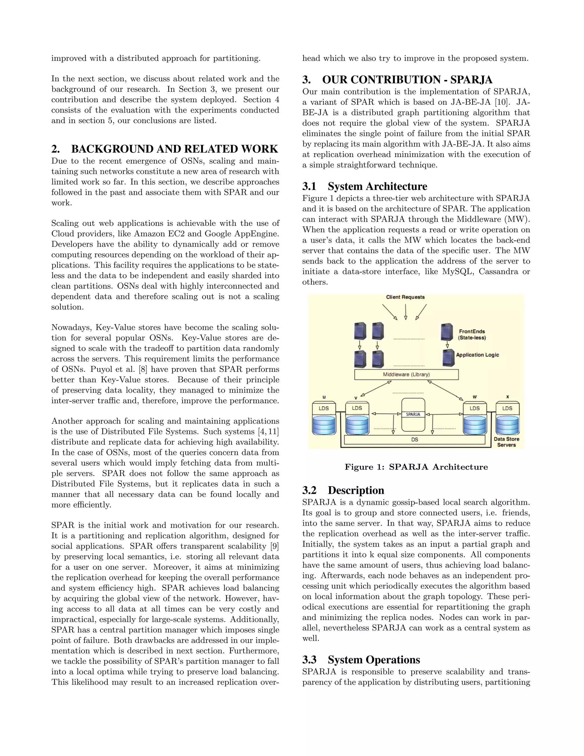SPARJA: a Distributed Social Graph Partitioning and Replication Middleware | PDF