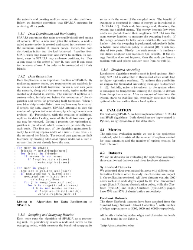 SPARJA: a Distributed Social Graph Partitioning and Replication Middleware | PDF