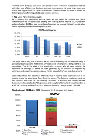 Corporate Reporting Analysis: Cable & Wireless / UK Fixed line | PDF
