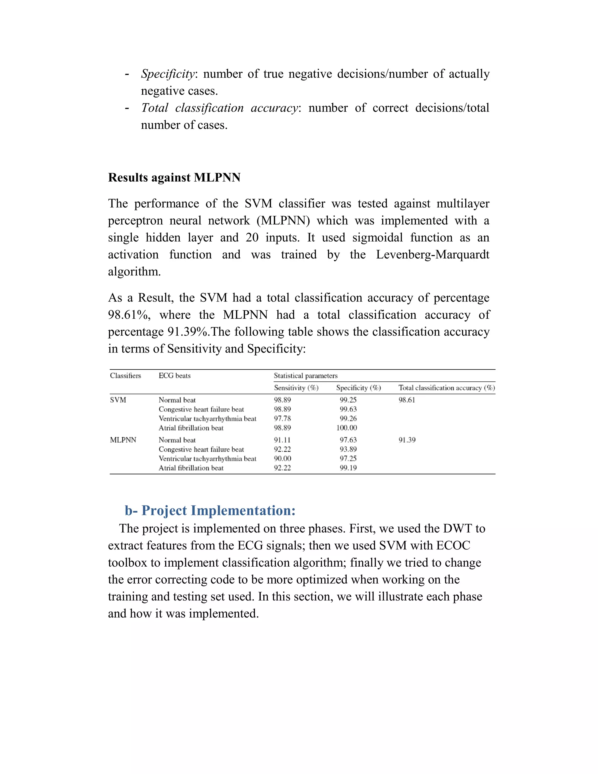 ECG beats classification using multiclass SVMs with ECOC | PDF