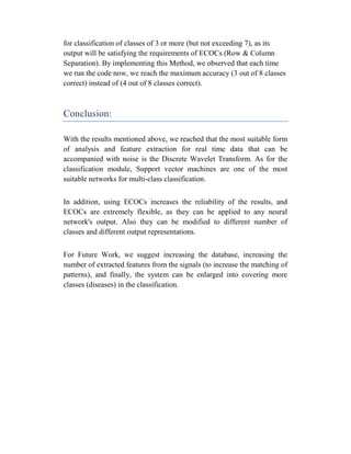 ECG beats classification using multiclass SVMs with ECOC | PDF