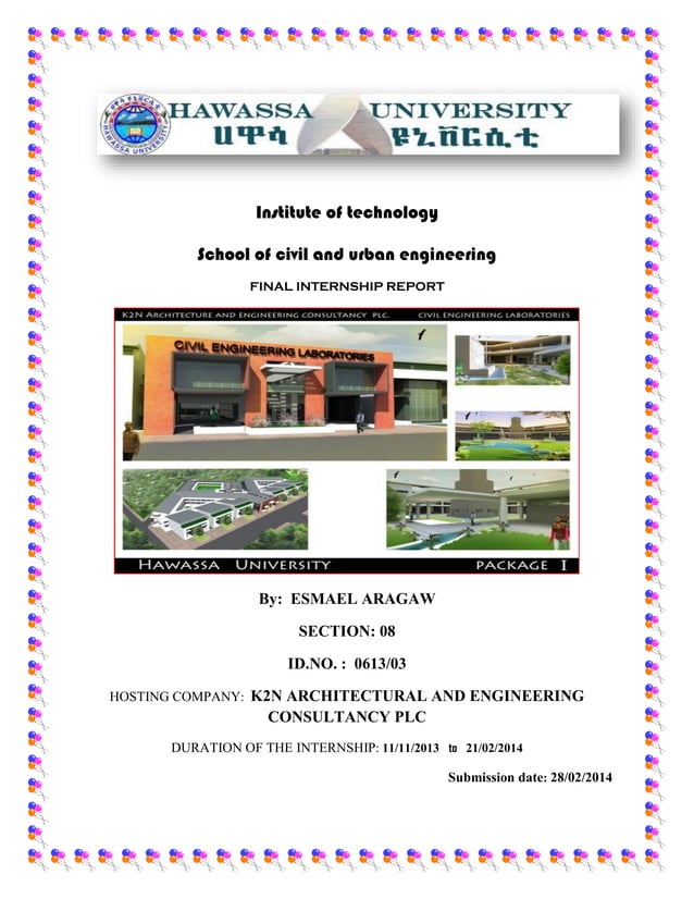 Internship Report on Building Construction | PDF