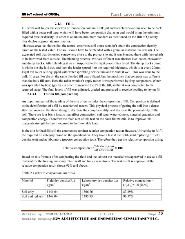 Internship Report on Building Construction | PDF | Civil Engineering ...