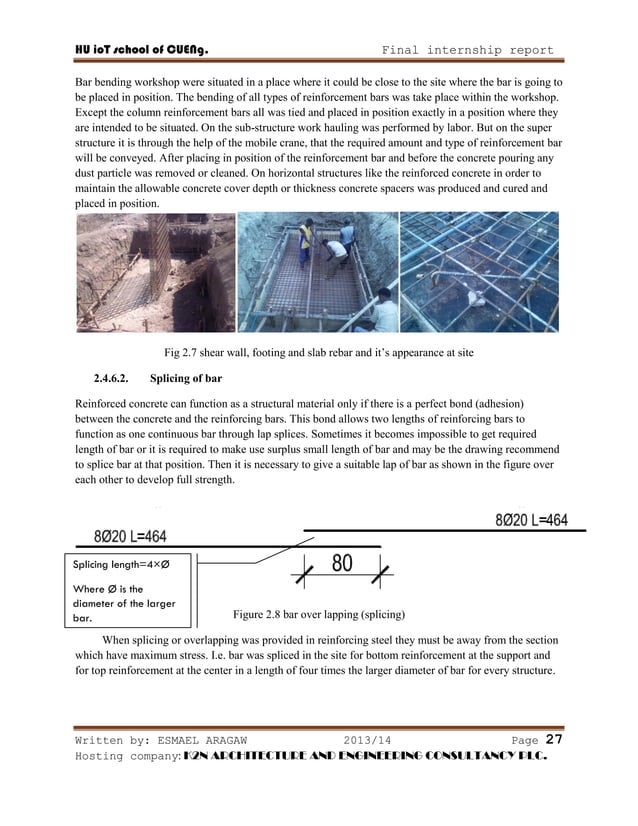 Internship Report on Building Construction | PDF | Civil Engineering ...