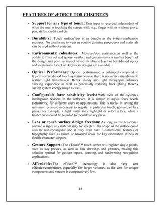zForce Touch Screen Technology | PDF