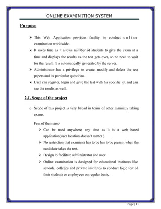 Online Examinition System | PDF